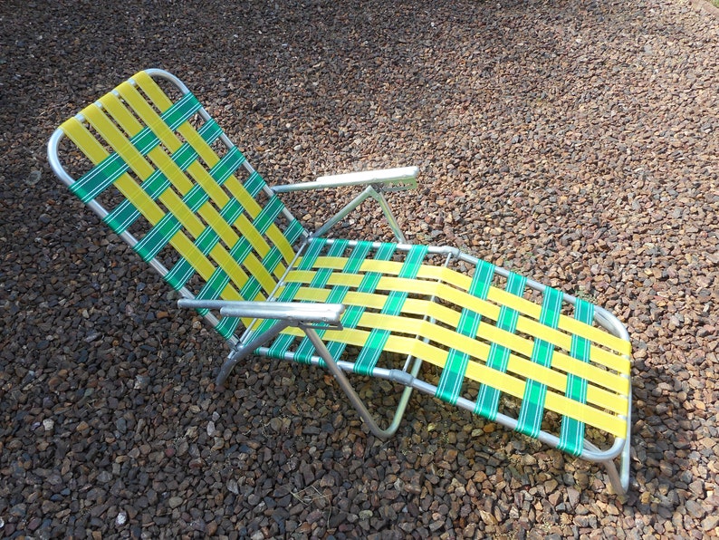 Beautiful Lawn Chair Folding Chair Aluminum Frame Green & - Etsy