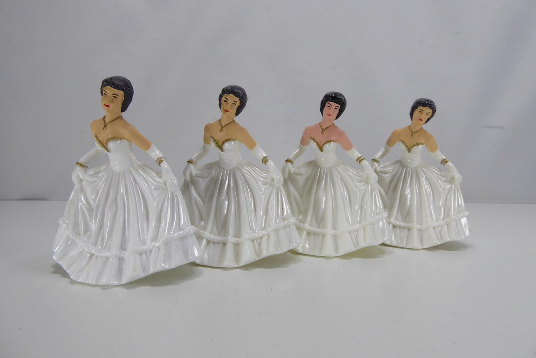 1950s 1960s Mid Century Cake Toppers Women Figures Vintage MCM Plastic ...