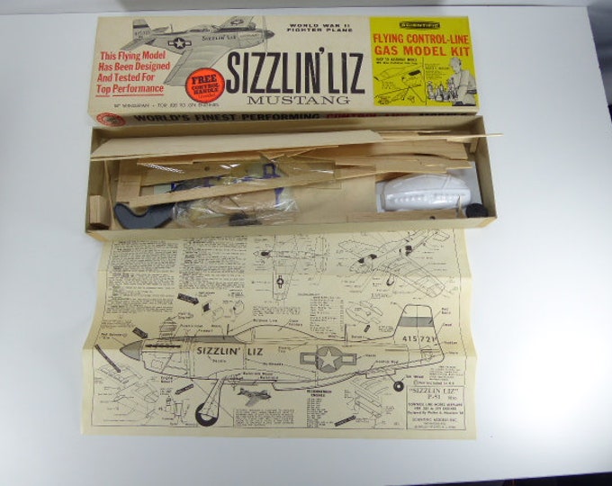Scientific 'sizzlin' Liz' WWII Mustang Control Line Airplane Hobby Kit ...