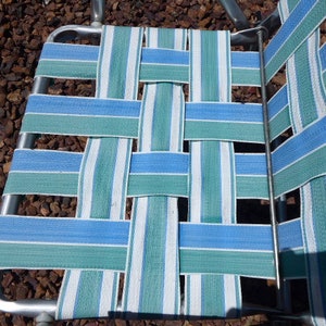 Sunbeam Lawn Chair Folding Chair Aluminum Frame White Blue Lawn Chair ...