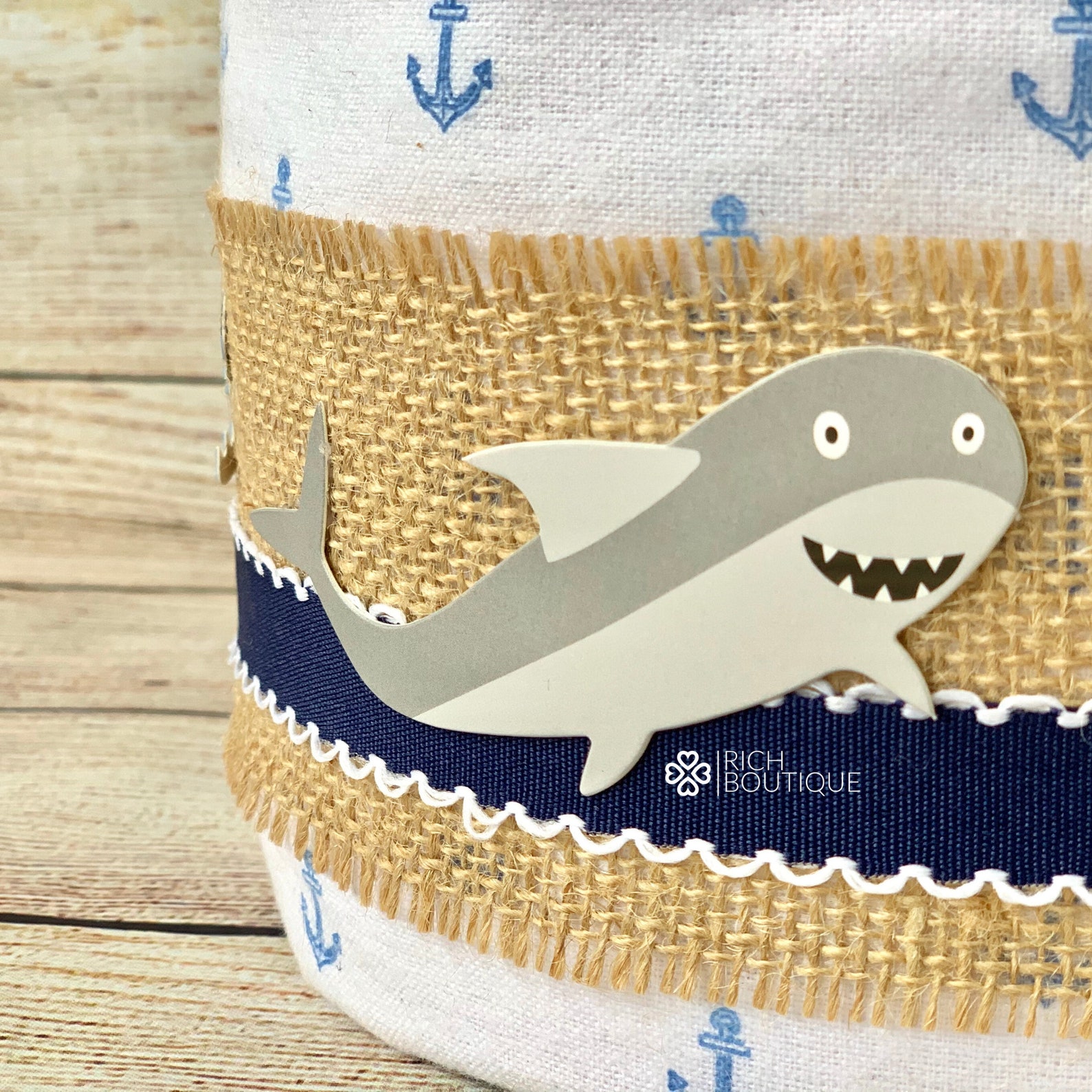 NAUTICAL SHARK Diaper Cake//boat Diaper Cake,nautical Baby Shower,baby ...