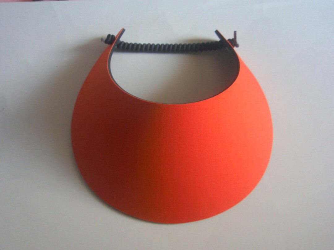 Curly Lace Foam Big Brim Orange Solid Sun Visor Order 2 or More Use ...