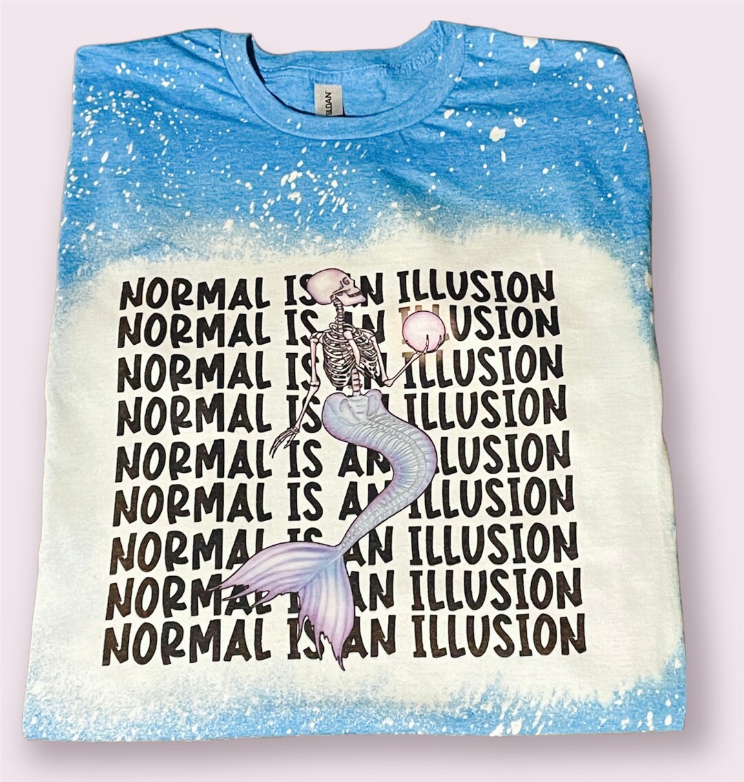 Normal is an Illusion Skeleton Mermaid Design Heather Mauve - Etsy