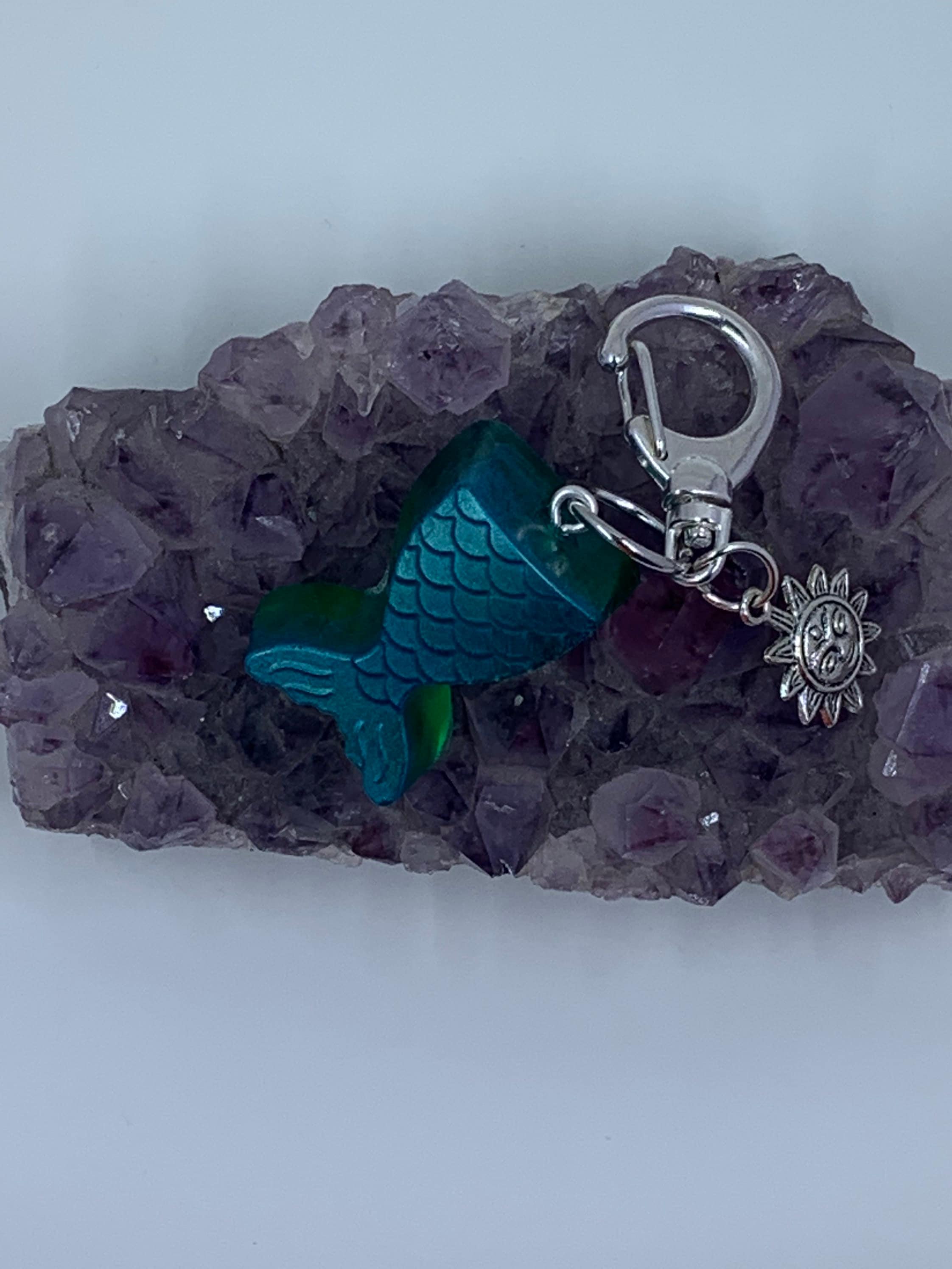 Resin Mermaid Tail Keychains - Etsy