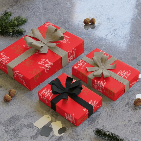 Happy Birthday Jesus Gift Wrapping Paper Rolls 1pc - Etsy