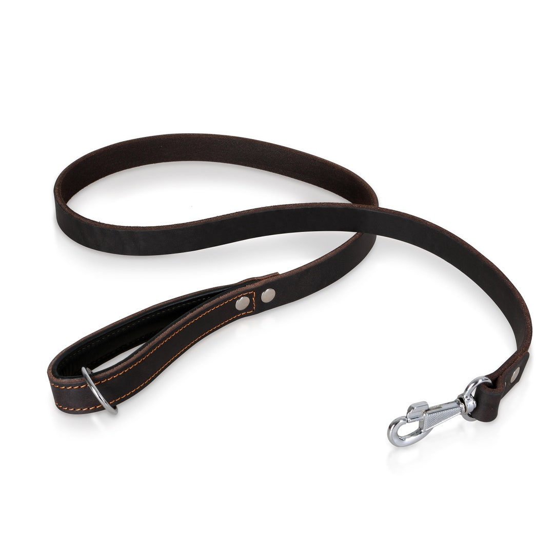 Macha Pet Handmade Riveted Leash 100% Genuine Leather Dog Leash ...