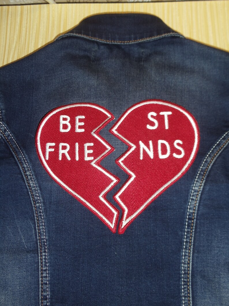 Custom patches for the jacket large patches half heart small | Etsy