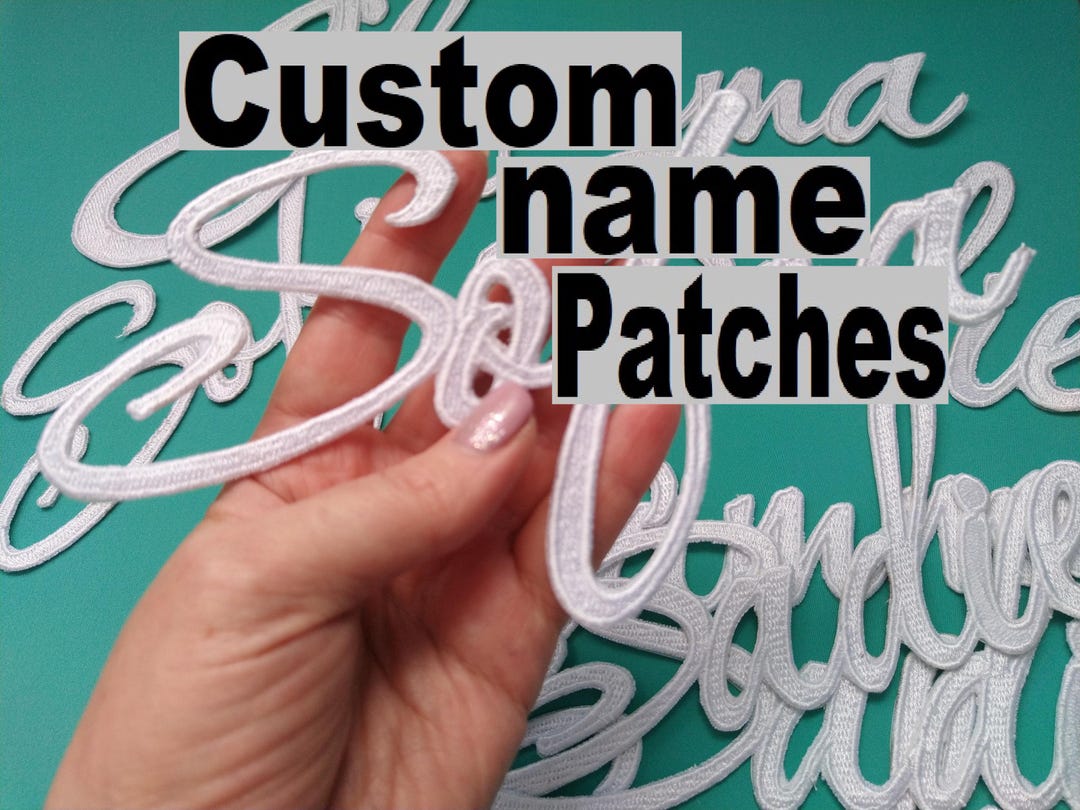 Personalized Embroidery Patch, Custom Large Name Patch, Custom Small ...