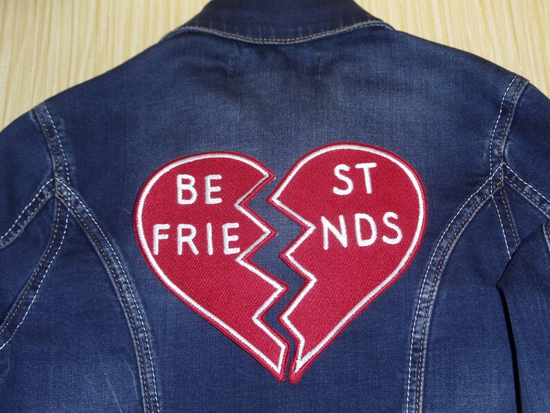 Custom patches for the jacket large patches half heart small | Etsy