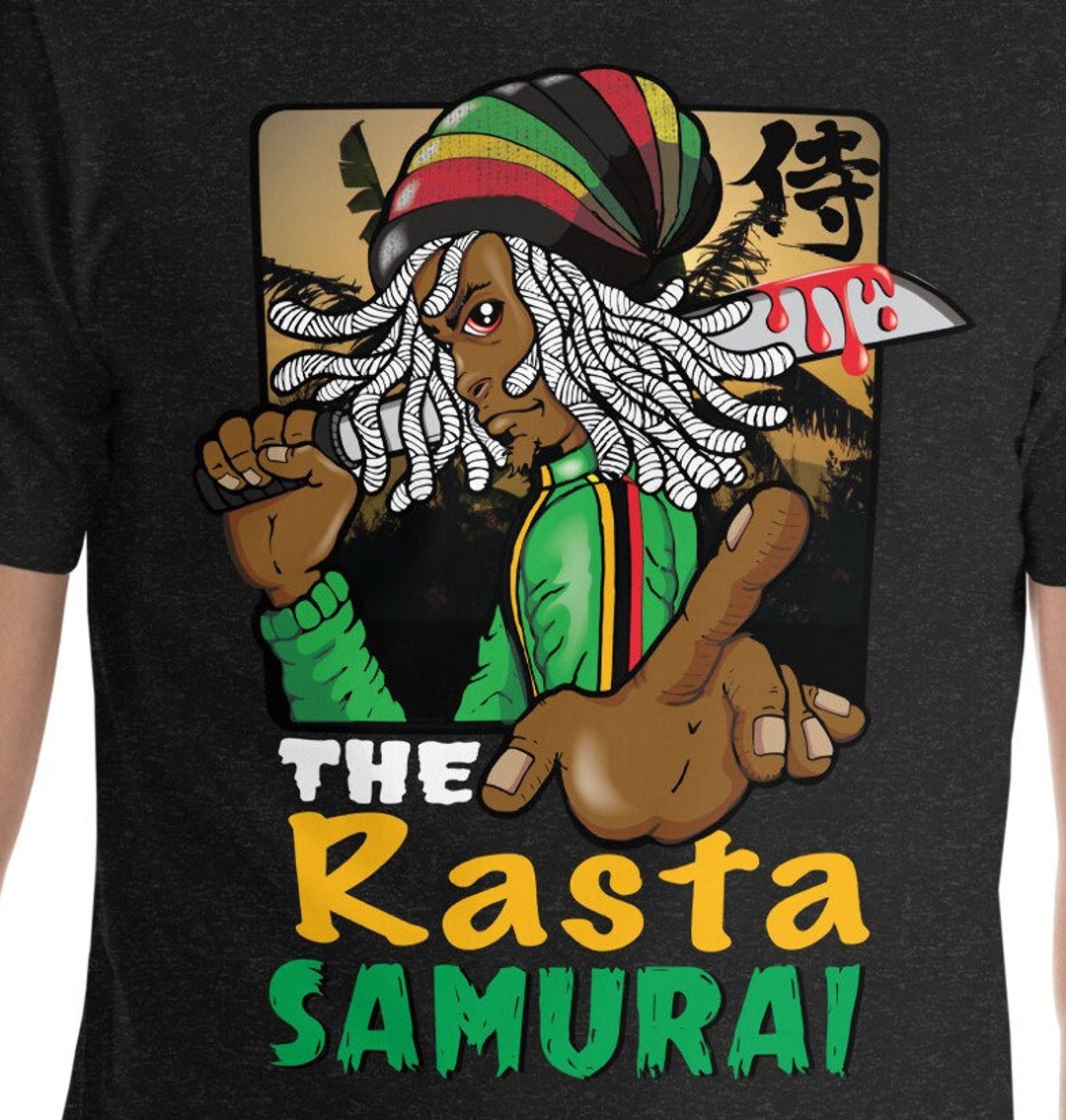 Rasta Samurai T-shirt Jamaica Tshirt Caribbean T Shirt Jamaica - Etsy