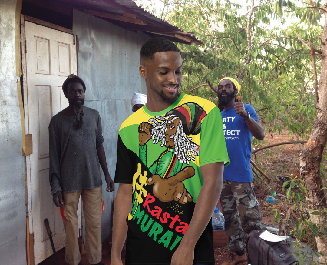 Rasta Samurai Anime T-shirt Jamaica Martial Arts Reggae Tshirt - Etsy