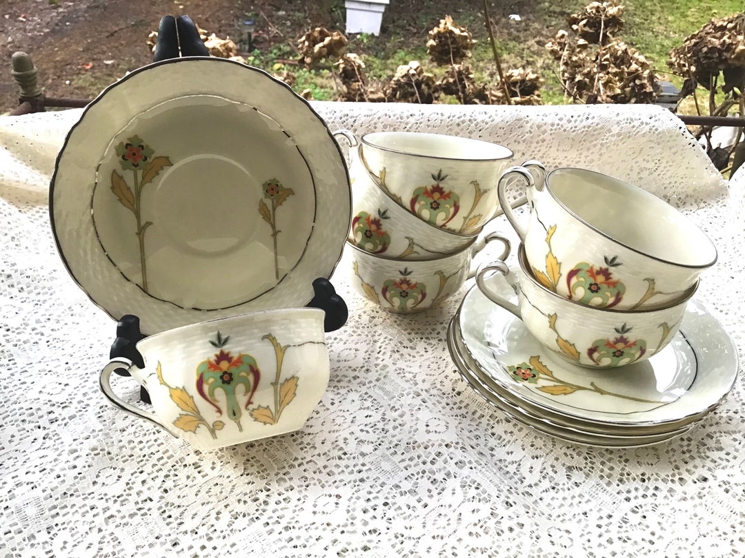 Rare Epiag China Art Deco Pattern With Platinum Trim - Etsy