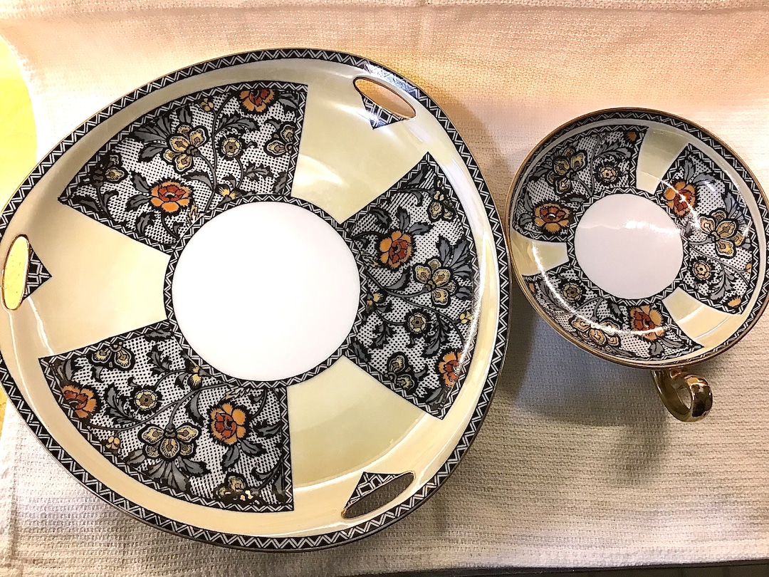 Beautiful Noritake Art Nouveau Platter and Nappy - Etsy