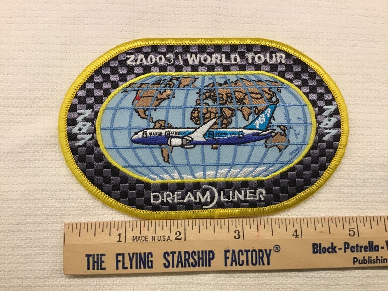 Boeing 787 Dreamliner World Tour Patch - Etsy