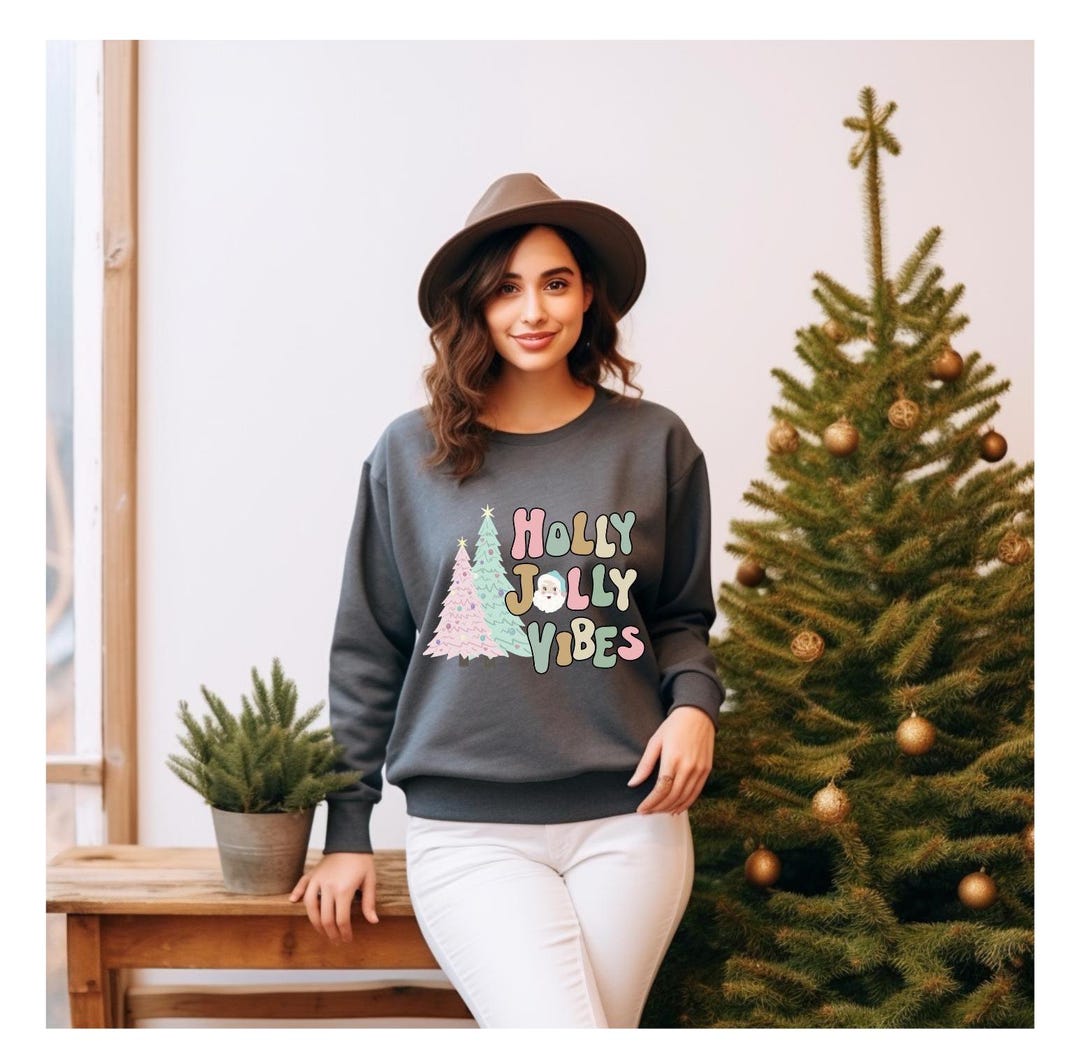 Holly Jolly Vibes pastels PNG Instant Download - Etsy