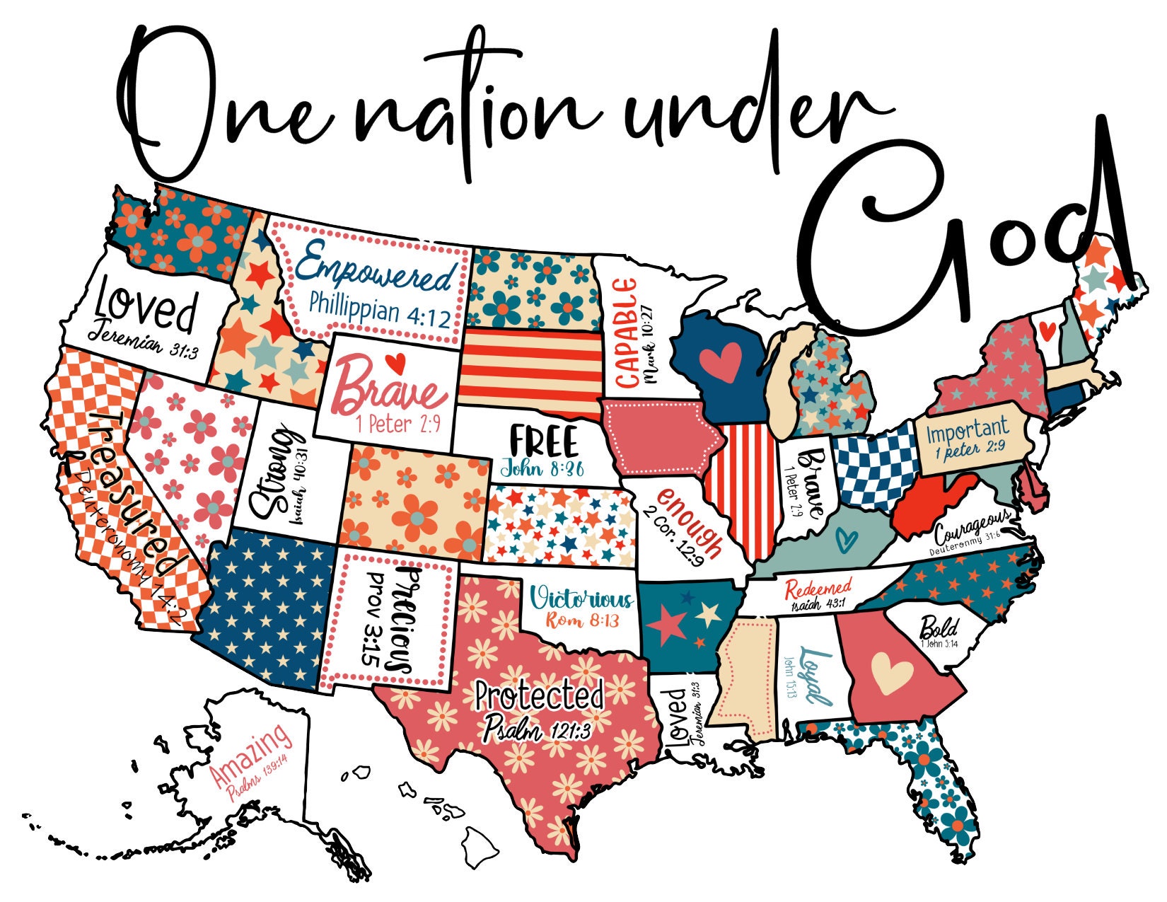 One Nation Under God PNG Instant Download - Etsy