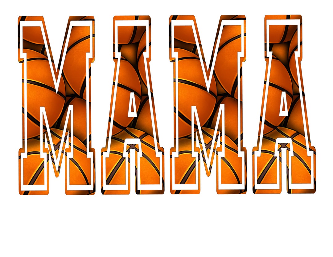 Basketball Mama block Letters PNG Download, Basketball Mama Design ...