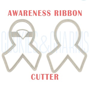 Cancer Awareness Ribbon Cookie Cutter, Fondant Cutter, With or Without ...