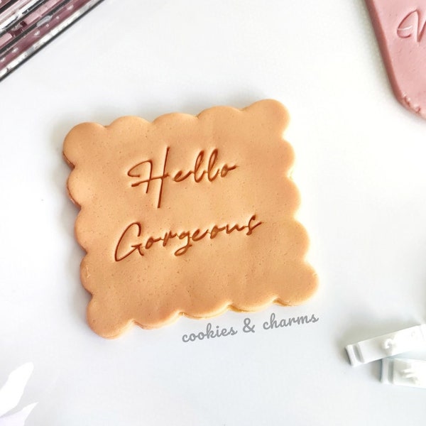 Script Font Stamp - Etsy