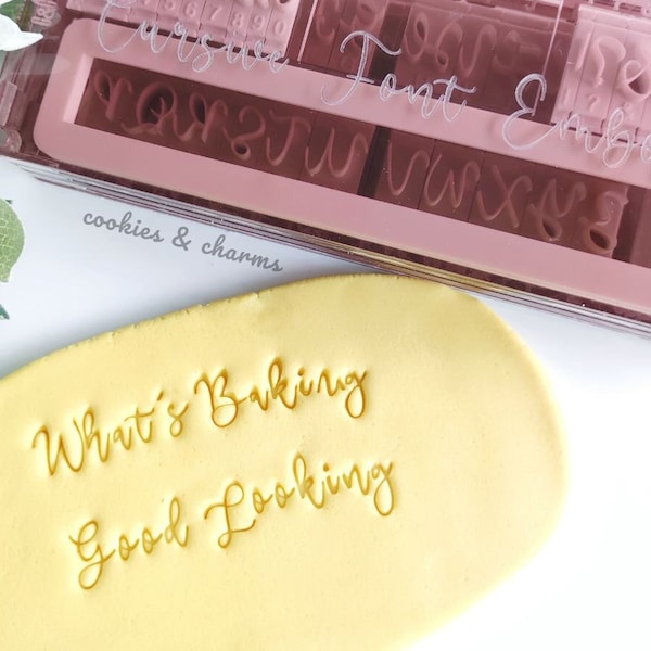 Script Font Stamp - Etsy