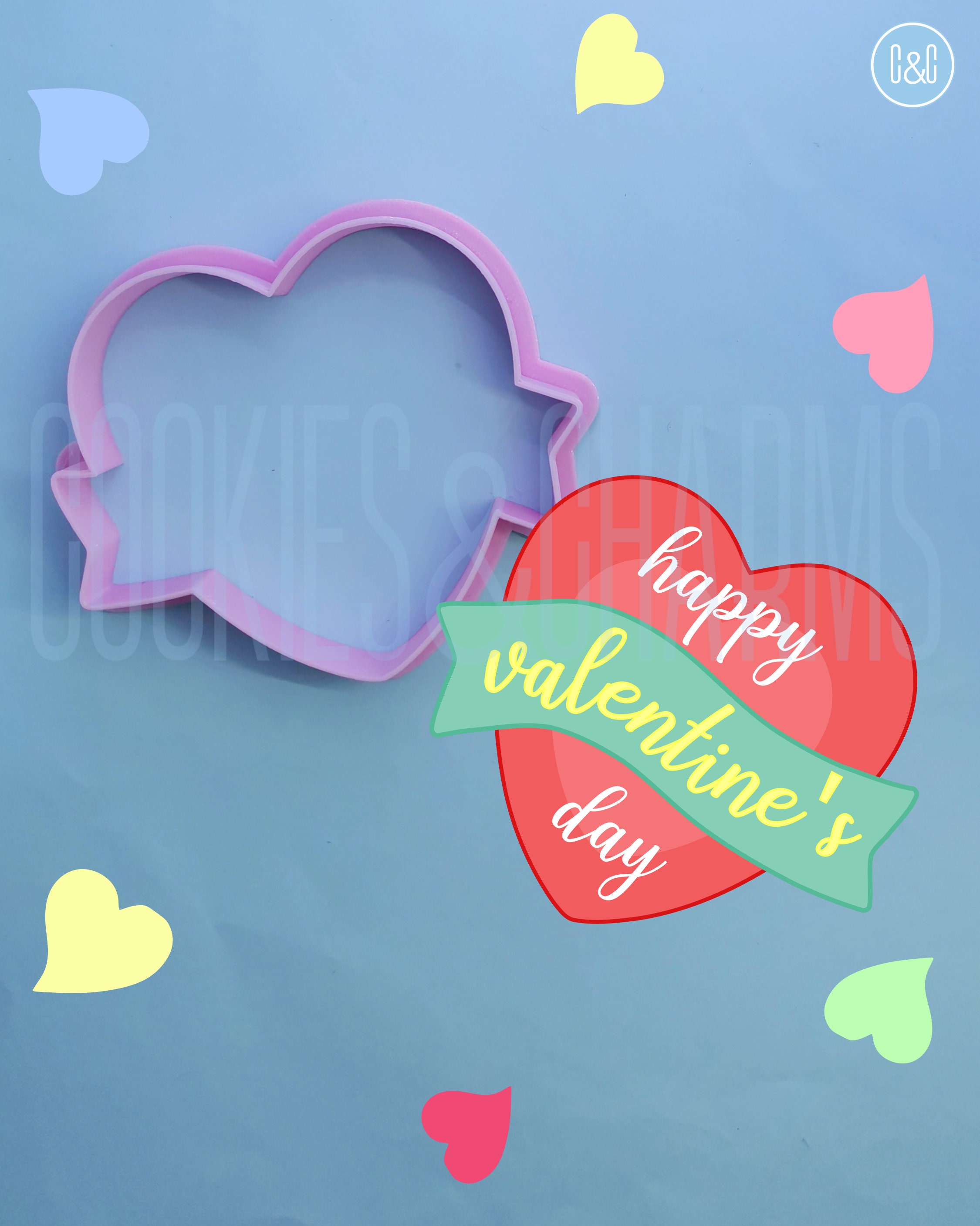 Valentine's Day Cookie Cutter clay fondant cutter Love | Etsy