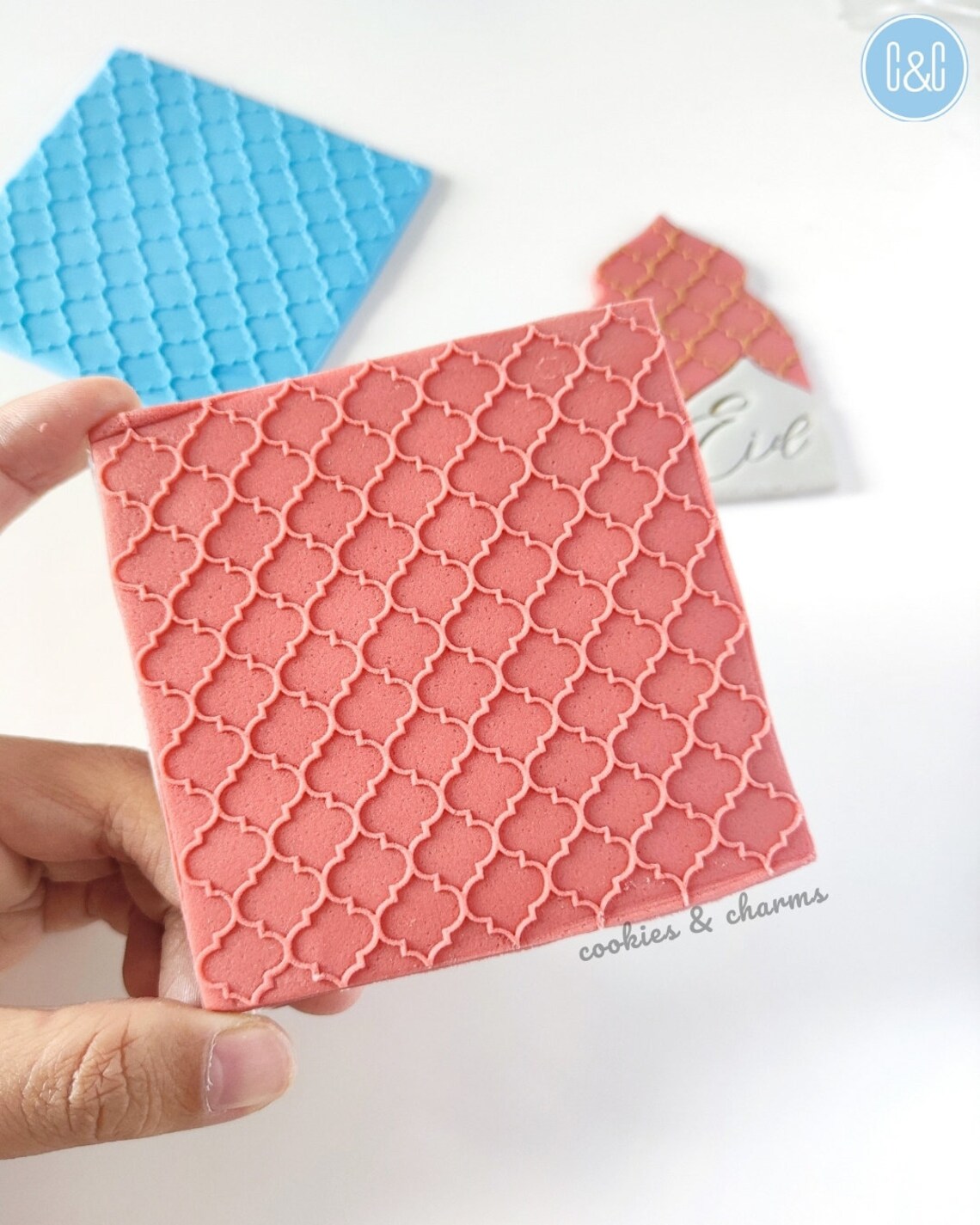 Eid Moroccan Quatrefoil Pattern Fondant Stamp Polymer Clay Texture Mat ...