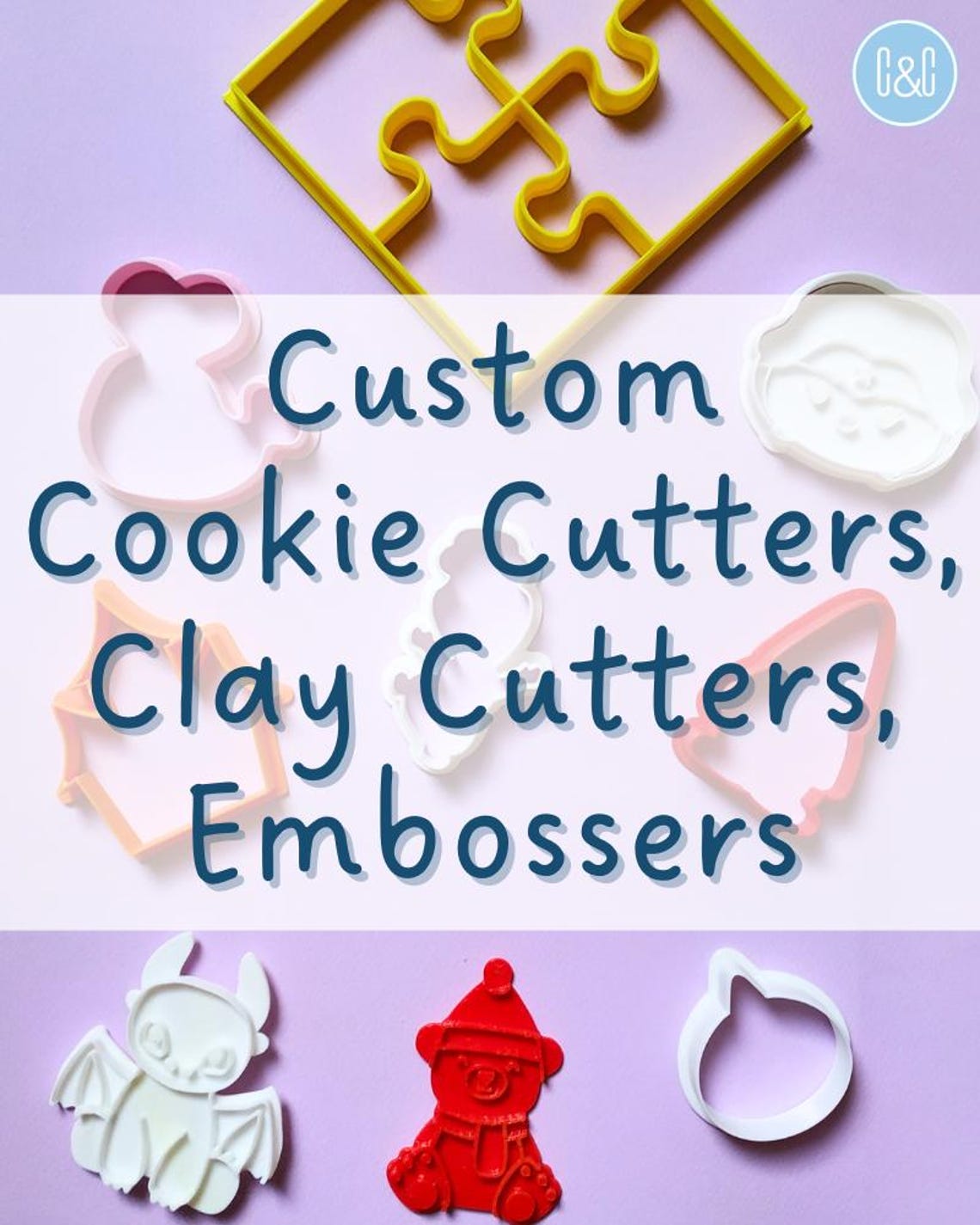 Custom Cookie Cutter Embosser Stamp, Clay Cutter, Fondant Cutter ...
