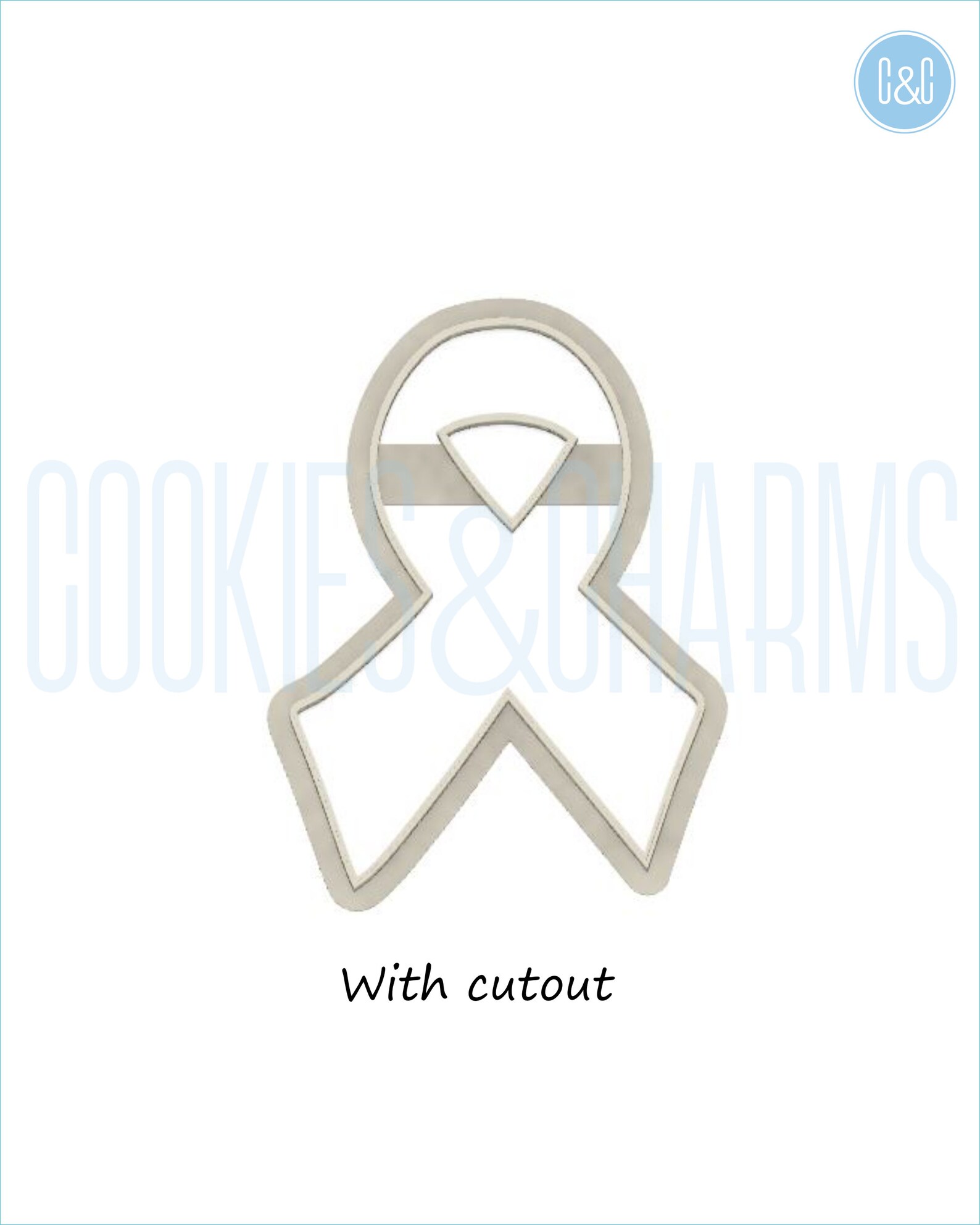 Cancer Awareness Ribbon Cookie Cutter Fondant Cutter With or - Etsy