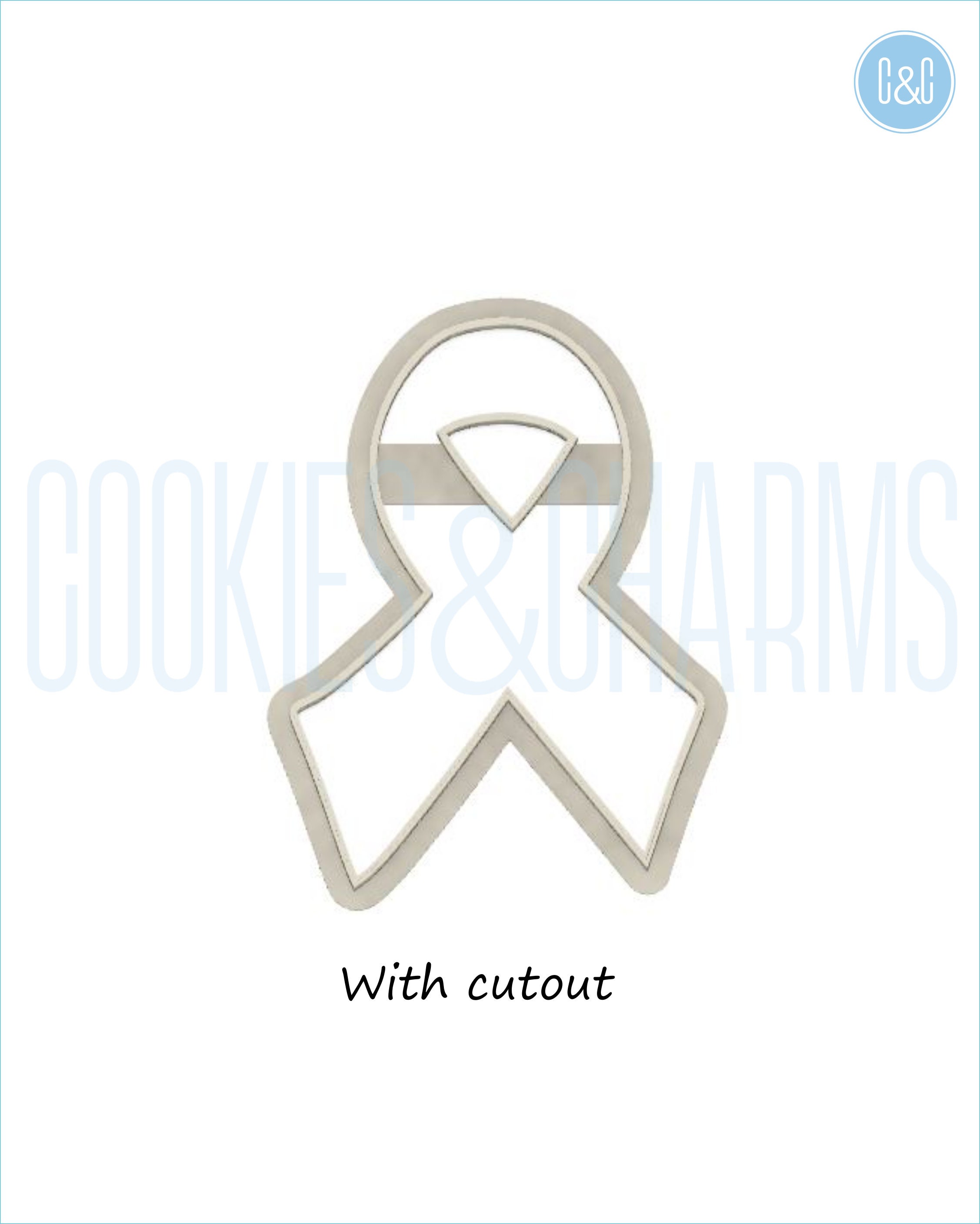 Cancer Awareness Ribbon Cookie Cutter Fondant Cutter With or - Etsy