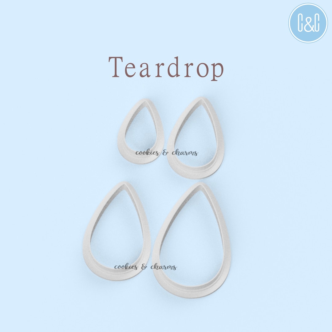 Teardrop Clay Cutter Set, Polymer Clay Shape Cutter, Clay Supplies ...