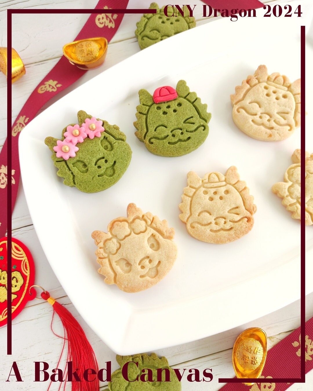 2024 Year of the Dragon Lunar Chinese New Year Dragon Boy Girl Cookie ...