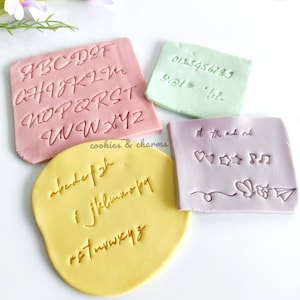 Signature Script Alphabet Font Letter Stamp | Fondant, Gum Paste ...