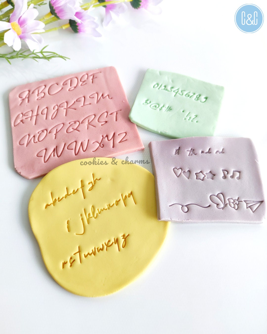 Signature Script Alphabet Font Letter Stamp | Fondant, Gum Paste ...