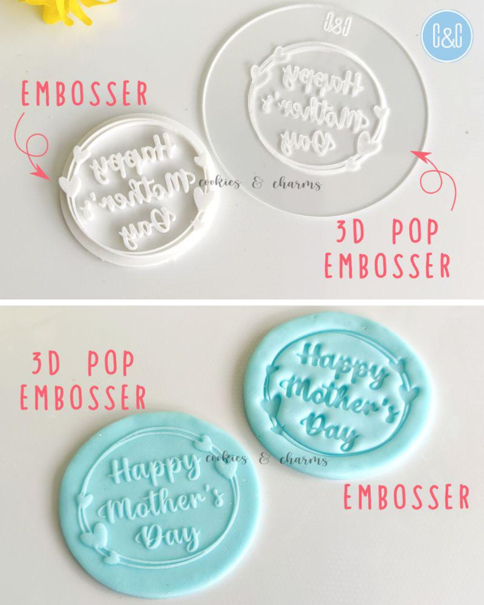 Custom Cookie Cutter Embosser Stamp, Clay Cutter, Fondant Cutter ...