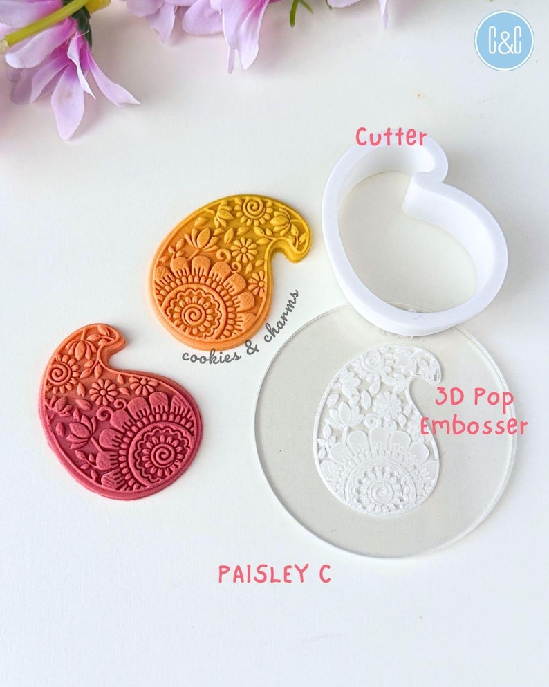 Diwali Patterns 3D POP Embosser, Fondant Stamp, Debosser for Cookies ...
