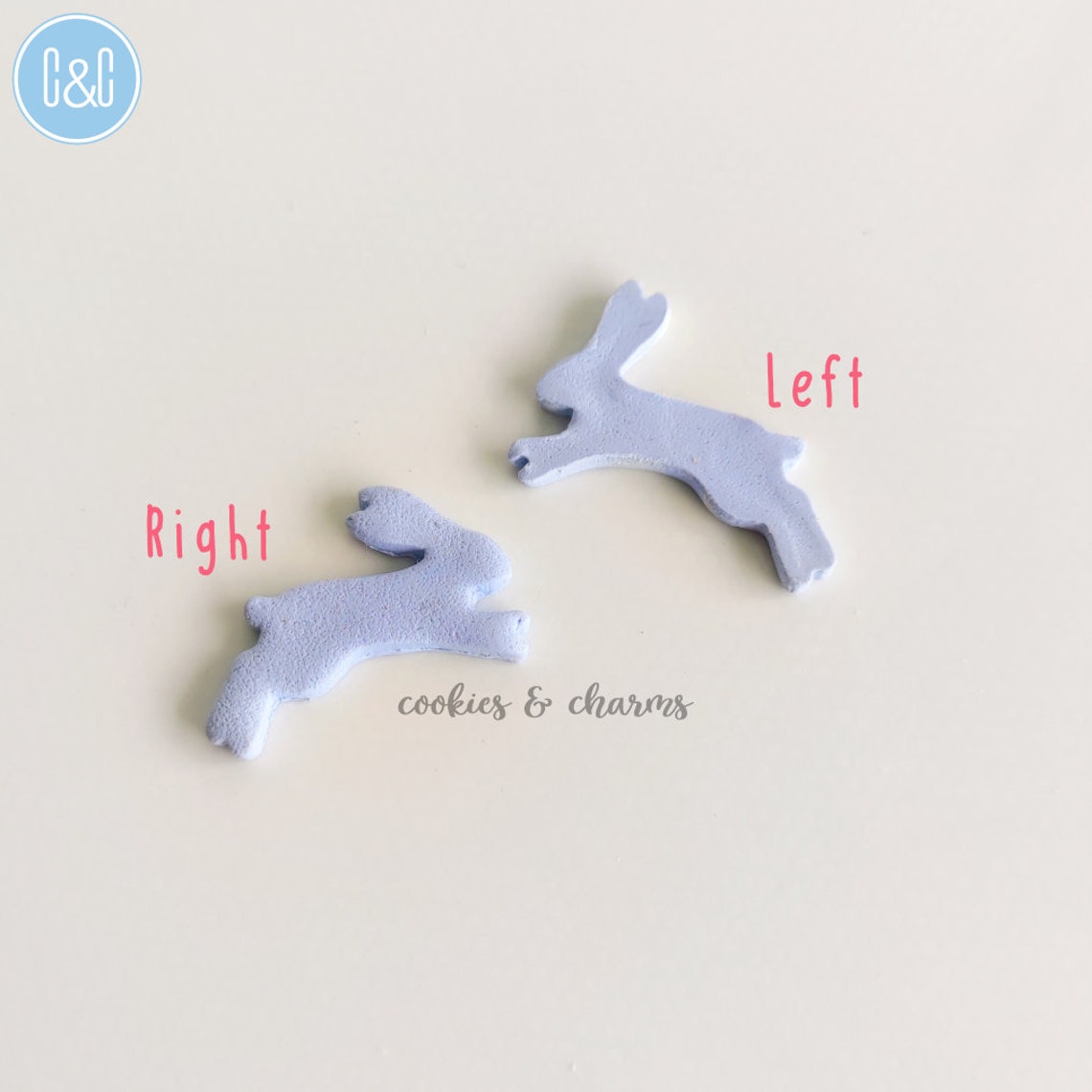 Rabbit Polymer Clay Cutter Mirror Set, Bunny Clay Cutter | Mystical ...