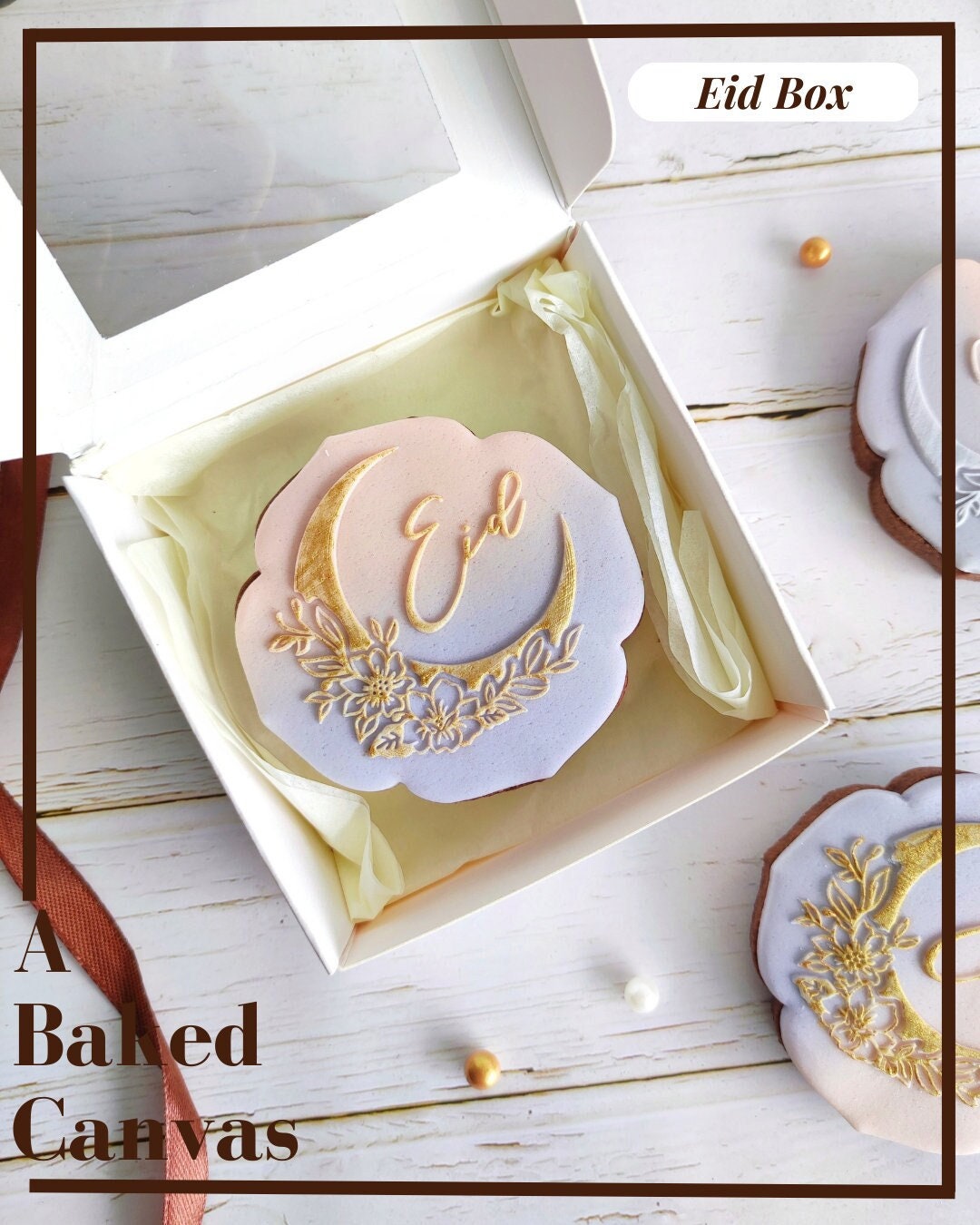Eid Floral Crescent Moon 3D POP Embosser, Fondant Stamp Cutter ...