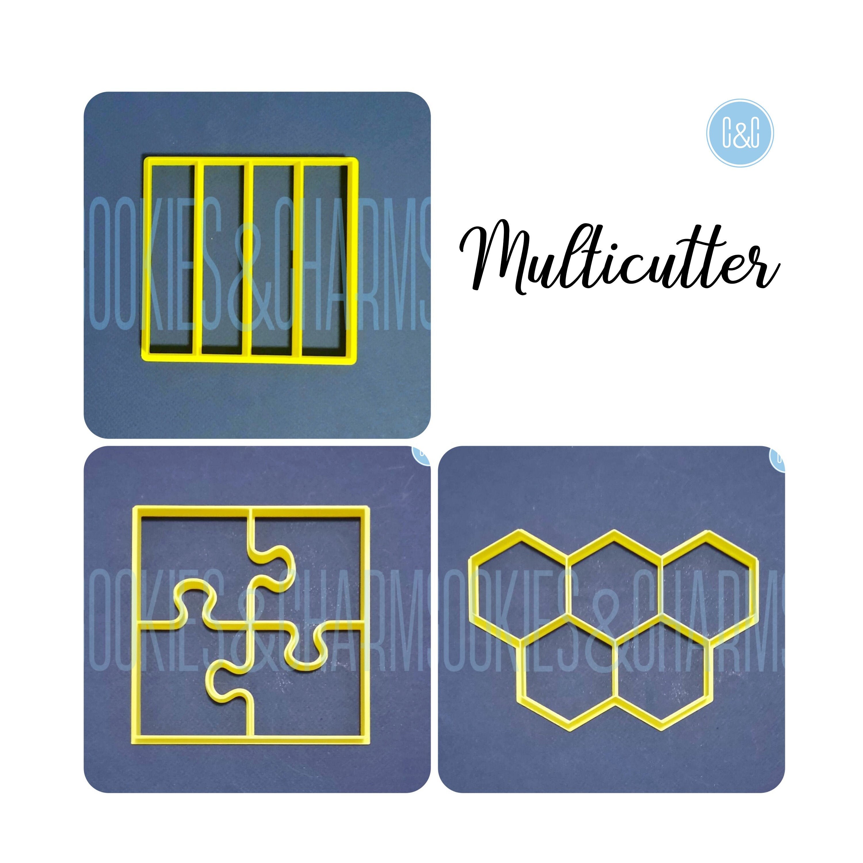 Multi Cookie Cutter Set, Rectangle, Puzzle, Hexagon, Fondant Cutter - Etsy