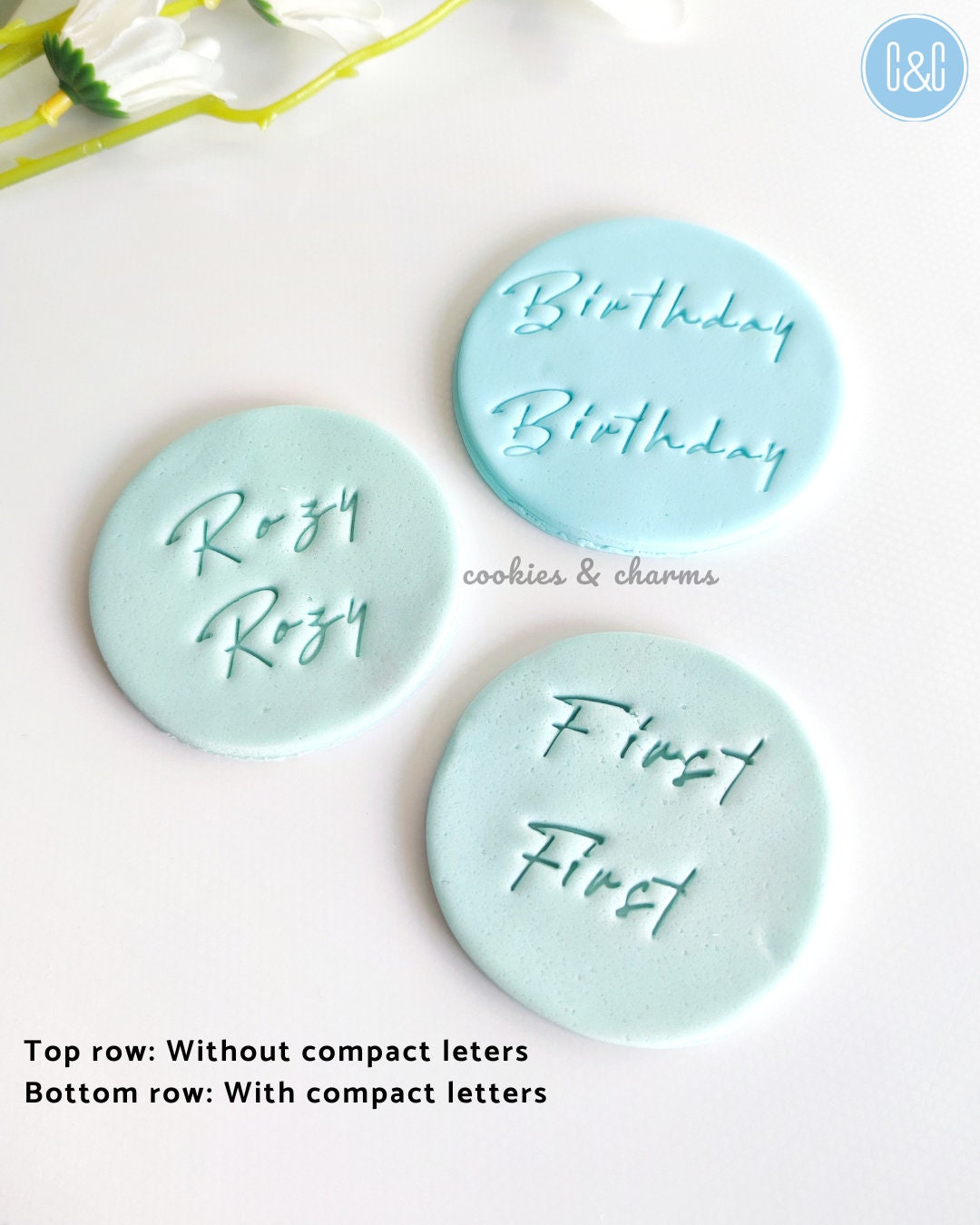 Signature Script Alphabet Font Letter Stamp | Fondant, Gum Paste ...