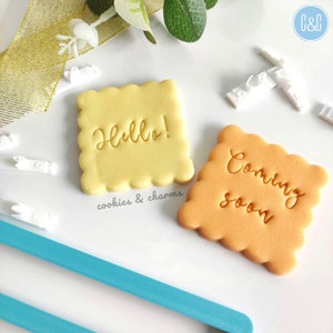Cursive Script Alphabet Font Letter Stamp | Fondant, Gum Paste, Cookie ...