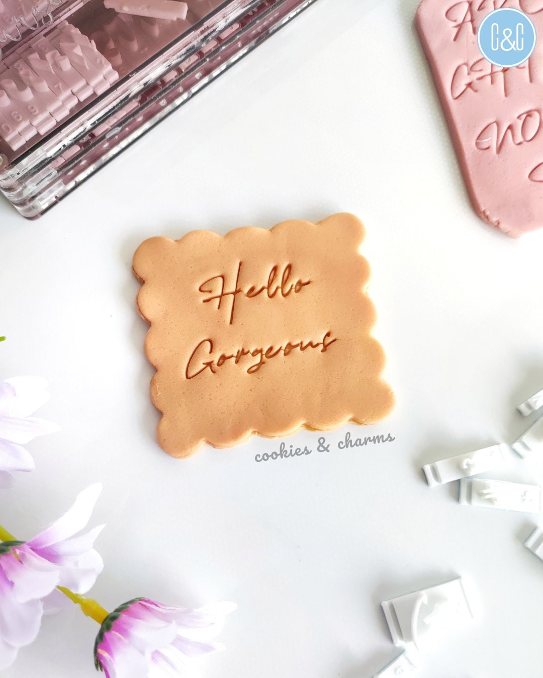 Signature Script Alphabet Font Letter Stamp | Fondant, Gum Paste ...