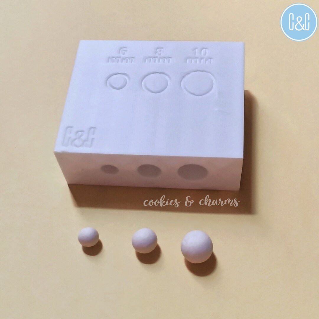 Round Shape Polymer Clay Bead Roller Fondant Roller With Volume Cutter ...