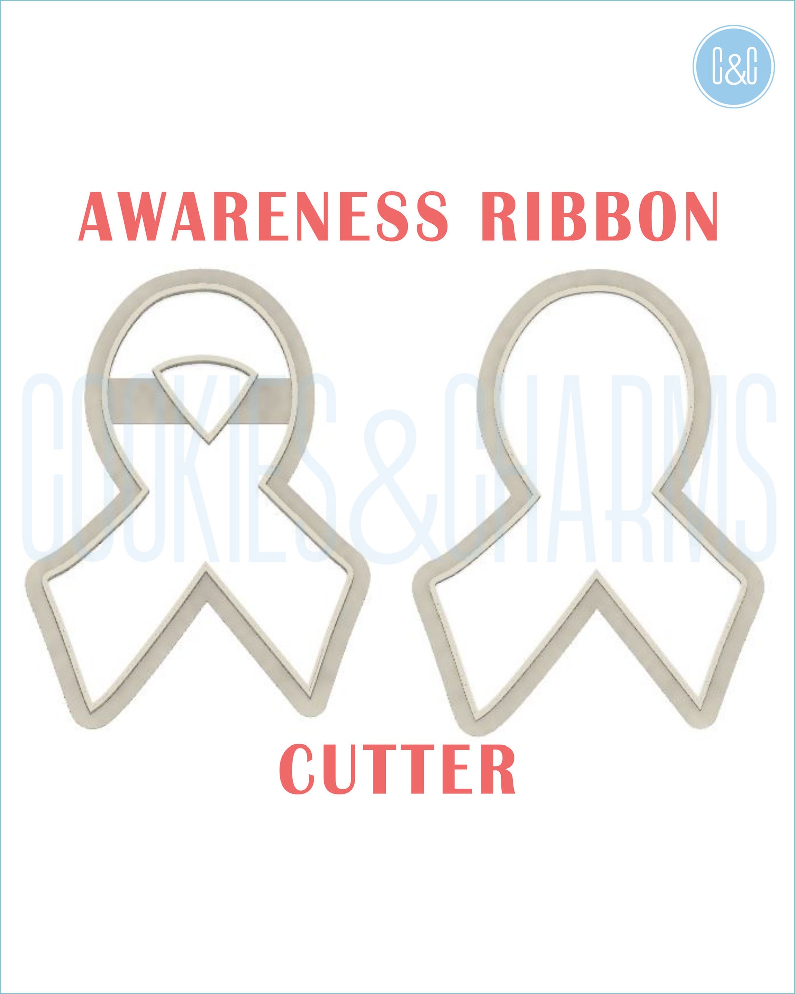Cancer Awareness Ribbon Cookie Cutter Fondant Cutter With or - Etsy