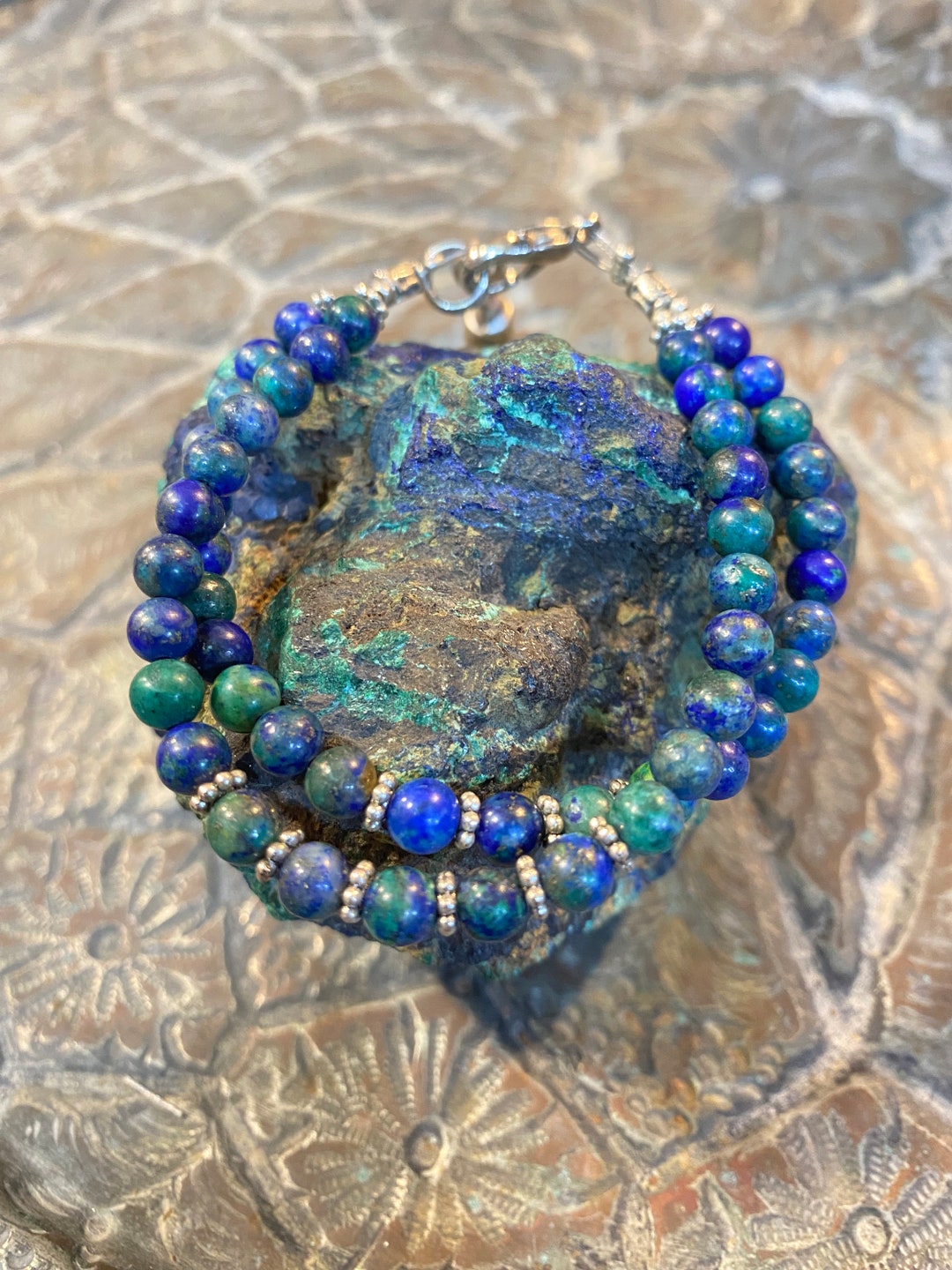 Eilat Stone King Solomon Stone Hand Made Bracelet - Etsy