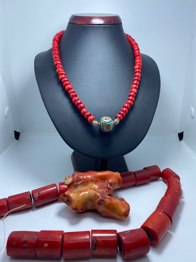 Red Coral Necklace Hand Made From the Red Sea . - Etsy