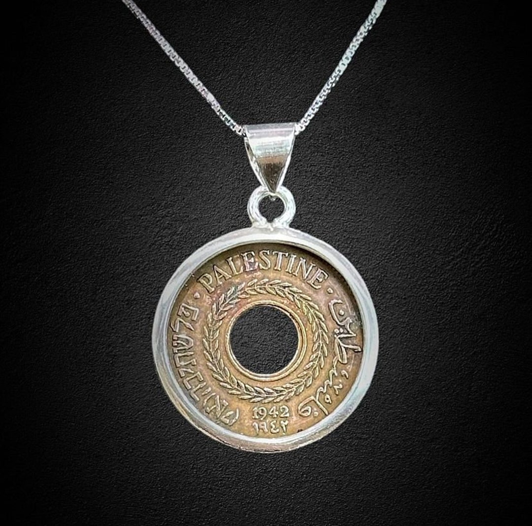 Palestinian Coin 1942 Five Mils Sterling Silver Frame - Etsy