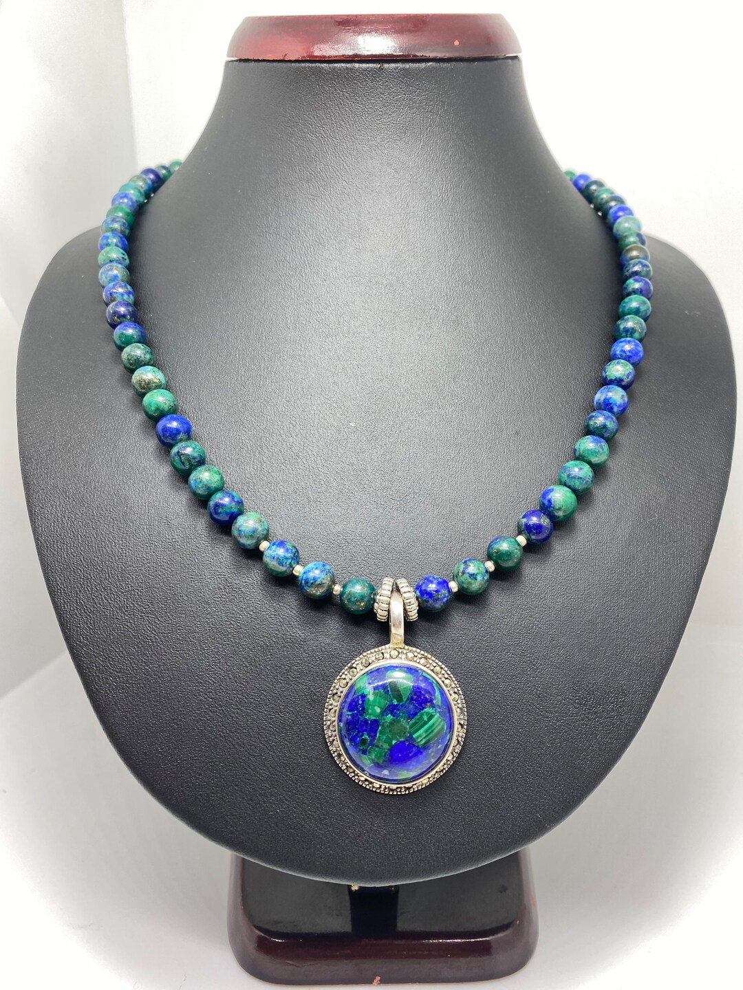 Eilat Stone King Solomon Stone Hand Made Necklace Silver 925 - Etsy