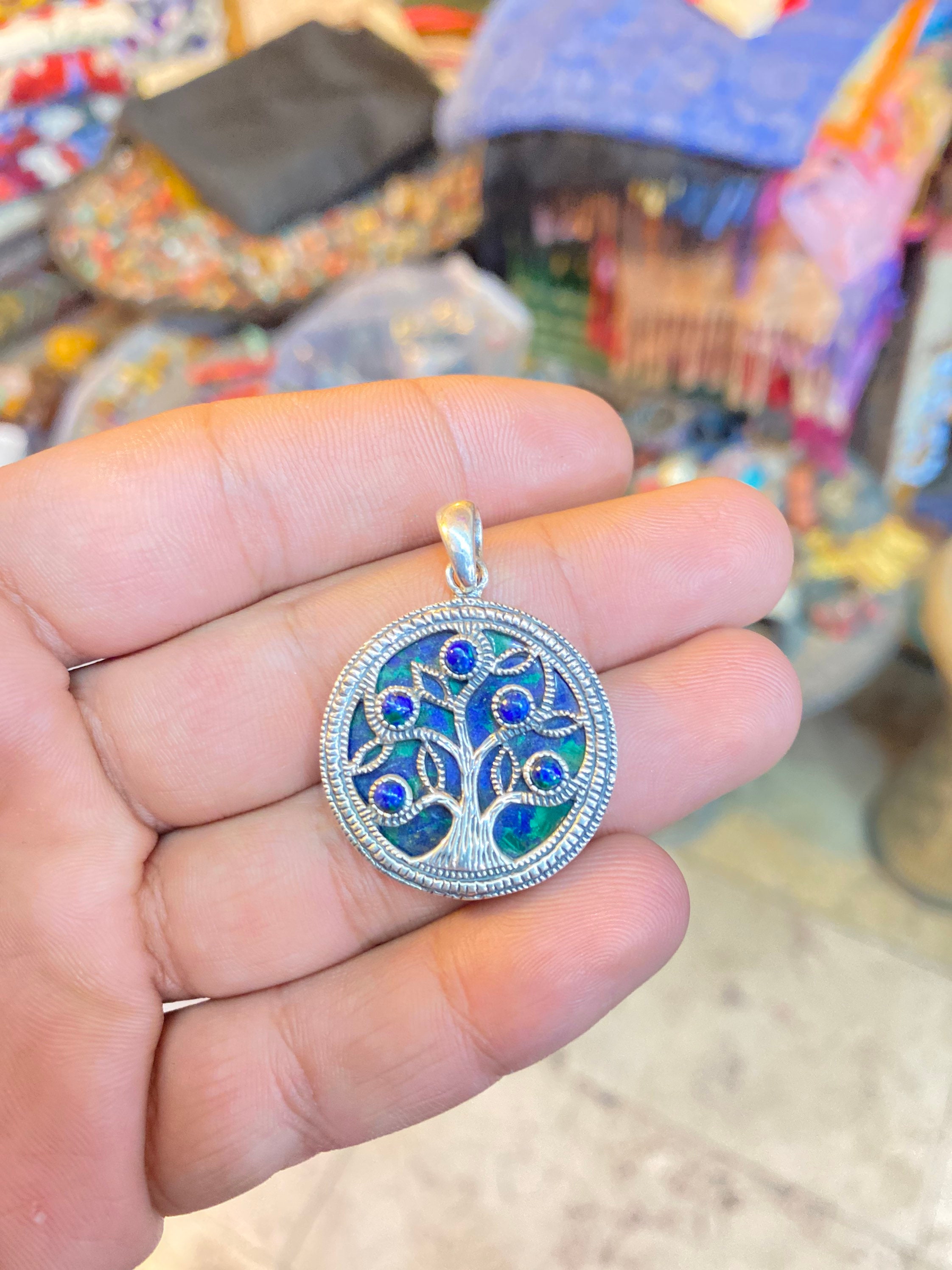 Eilat Stone,king Solomon Stone, Tree of Life , Hand Made ,silver 925 ...