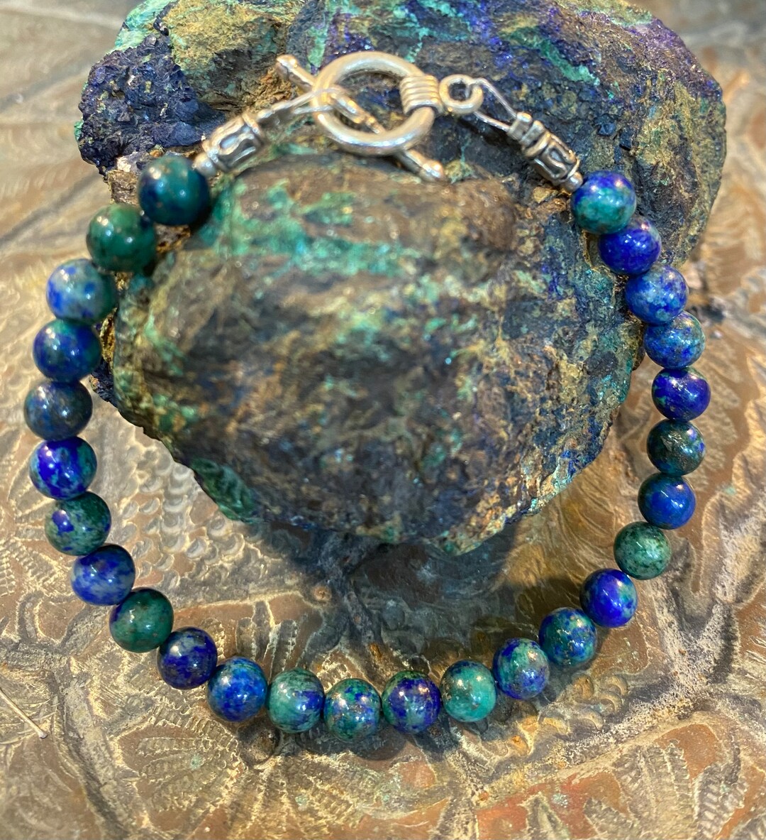 Eilat Stone King Solomon Stone Hand Made Bracelet - Etsy