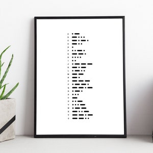 Morse Code Poster | Morse Code Print | International Morse Code Artwork ...